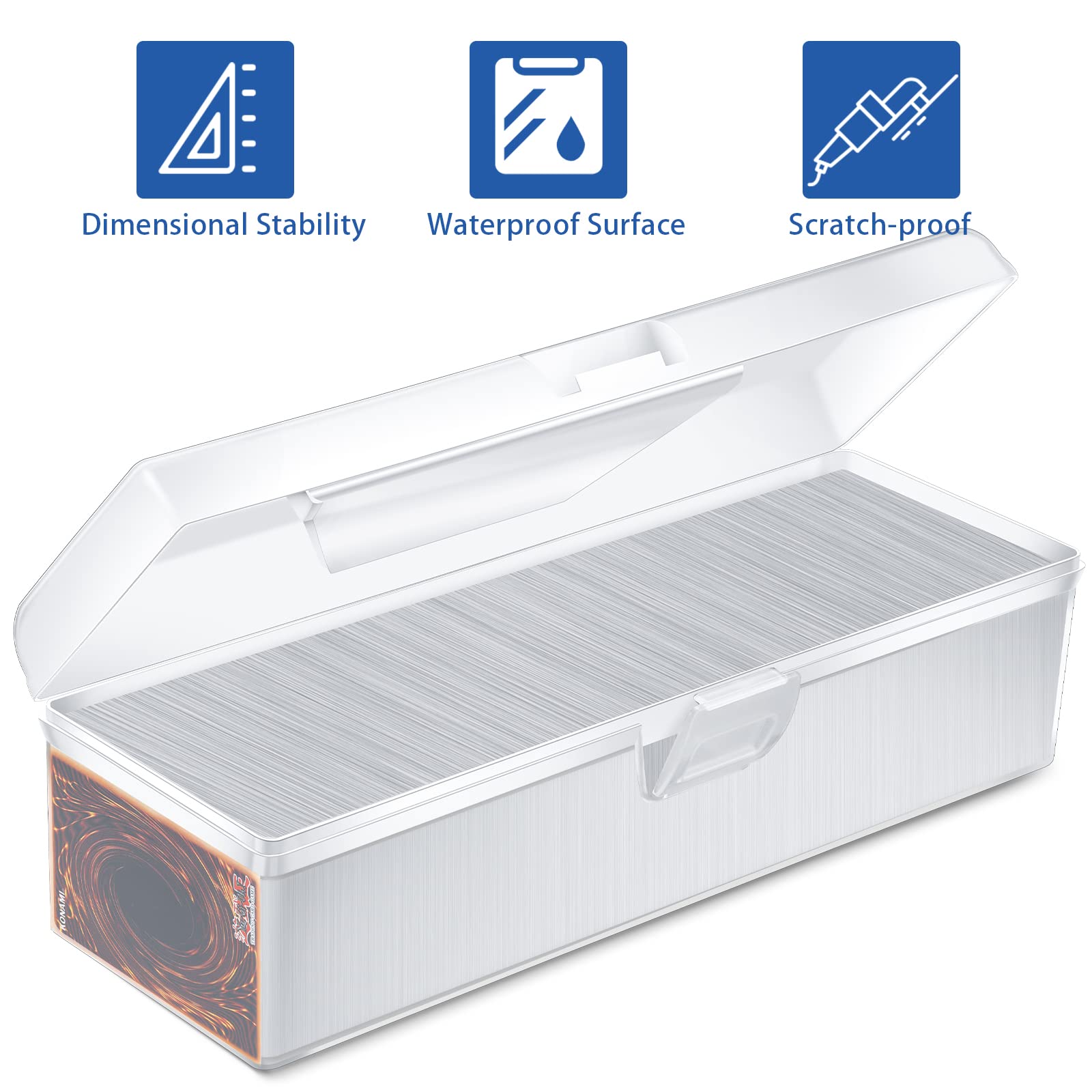 Vicenpal Trading Card Storage Box Organizer Fit 1200 Plus Cards Plastic Deck Card Storage Box Hard Playing Card Case Compatible with MTG Trading Card Games Baseball Football Card Collector (4 Pieces)