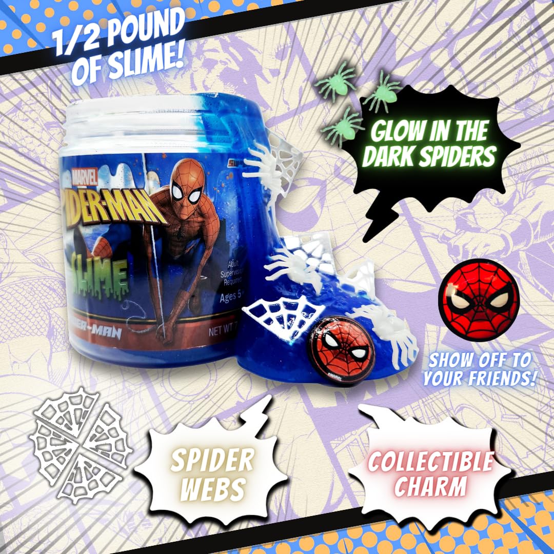 Marvel Spider-Man Quantum Slime, 12-Pack Assortment, Perfect for Birthday Party Favors and Stocking Stuffers