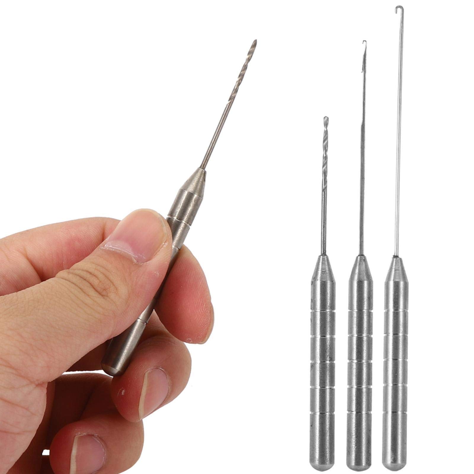 Portable Anti‑Rust Fishing Tool, 3 Pieces Stainless Steel Fishing Bait Drill Needles
