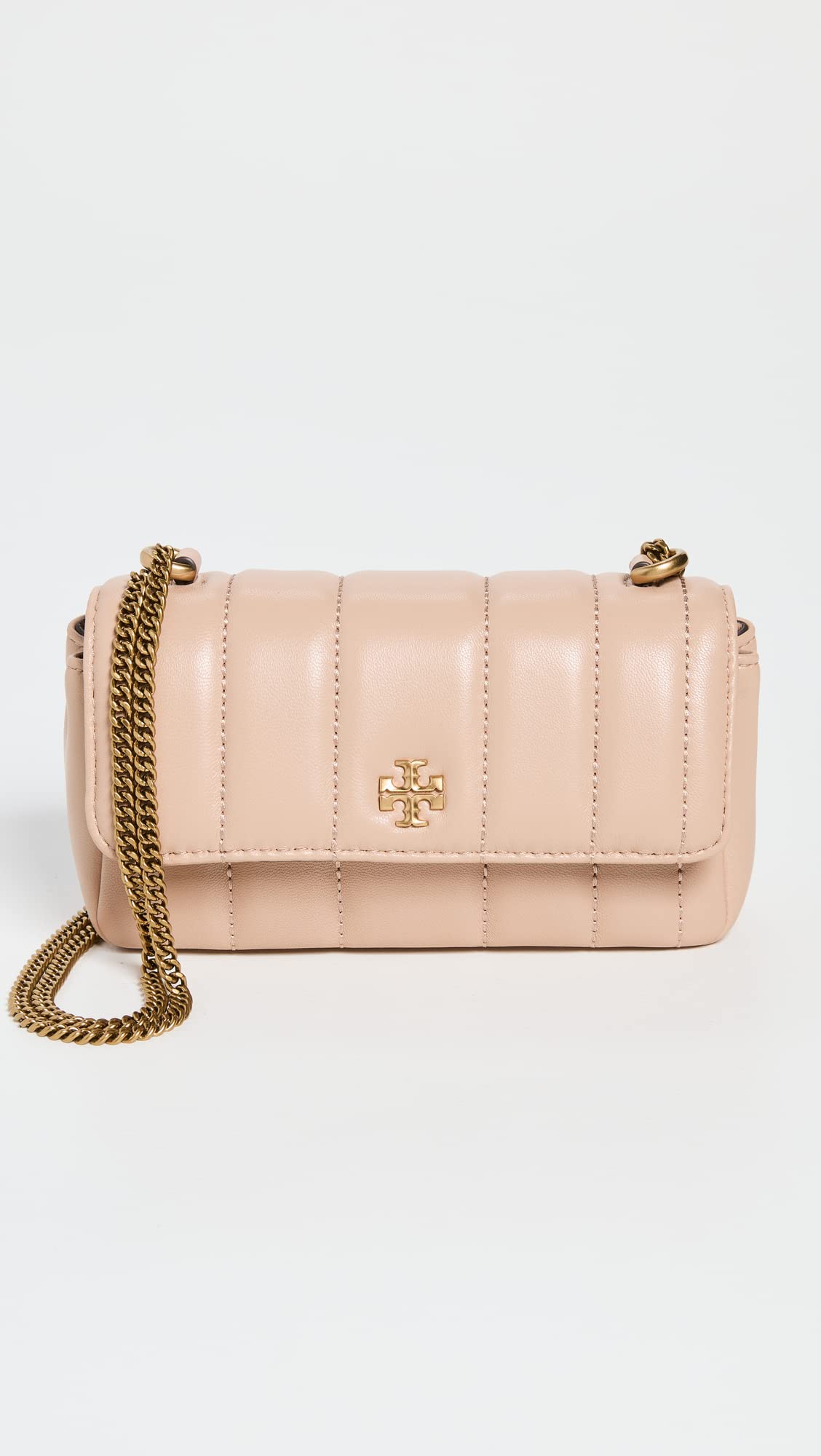 Tory Burch Women's Kira Mini Flap Bag, Devon Sand, Tan, One Size