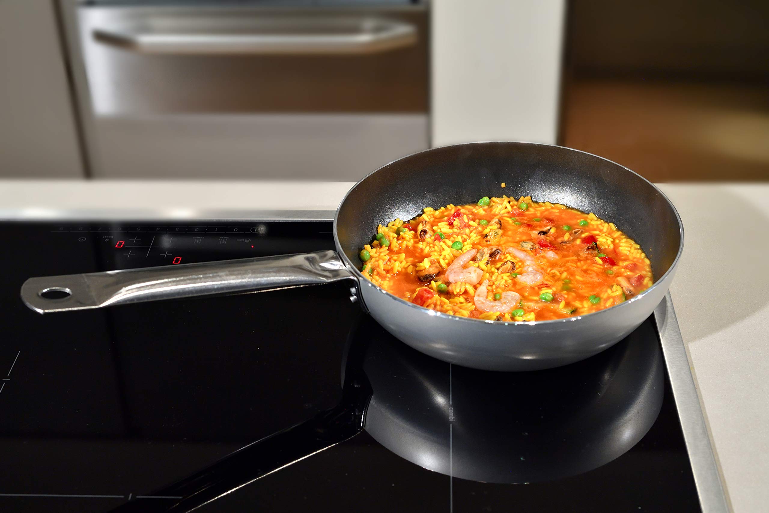 Ravelli Italia Linea 51 Professional Non Stick Induction Deep Skillet, 9.5inch