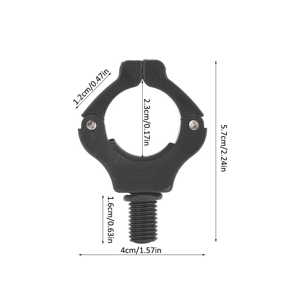 Yeuipea Fishing Rod Tail Rest Holder, 4PCS Magnetic Bracket Head Automatic Adjustment Fishing Rod Tail Rest Holder Tool Accessories(Black)