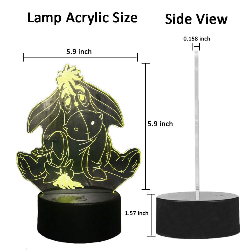 New Cute Cartoon Bear Friend 3D LED Night Light 7 Color Change Table Lamp Home Decor Holiday Kids Christmas Gift