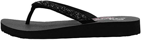Skechers Women's Meditation-Daisy Delight Sport Sandal Black/Black 8 Wide