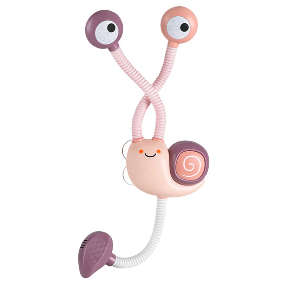Toyvian Bath Toys for Baby Toddlers, Upgrade Electric Shower Baby Bath Toys Cartoon Snail Double Sprinkler Bathtub Tub Water Toys for Baby Kids(Battery Style, Random Color)