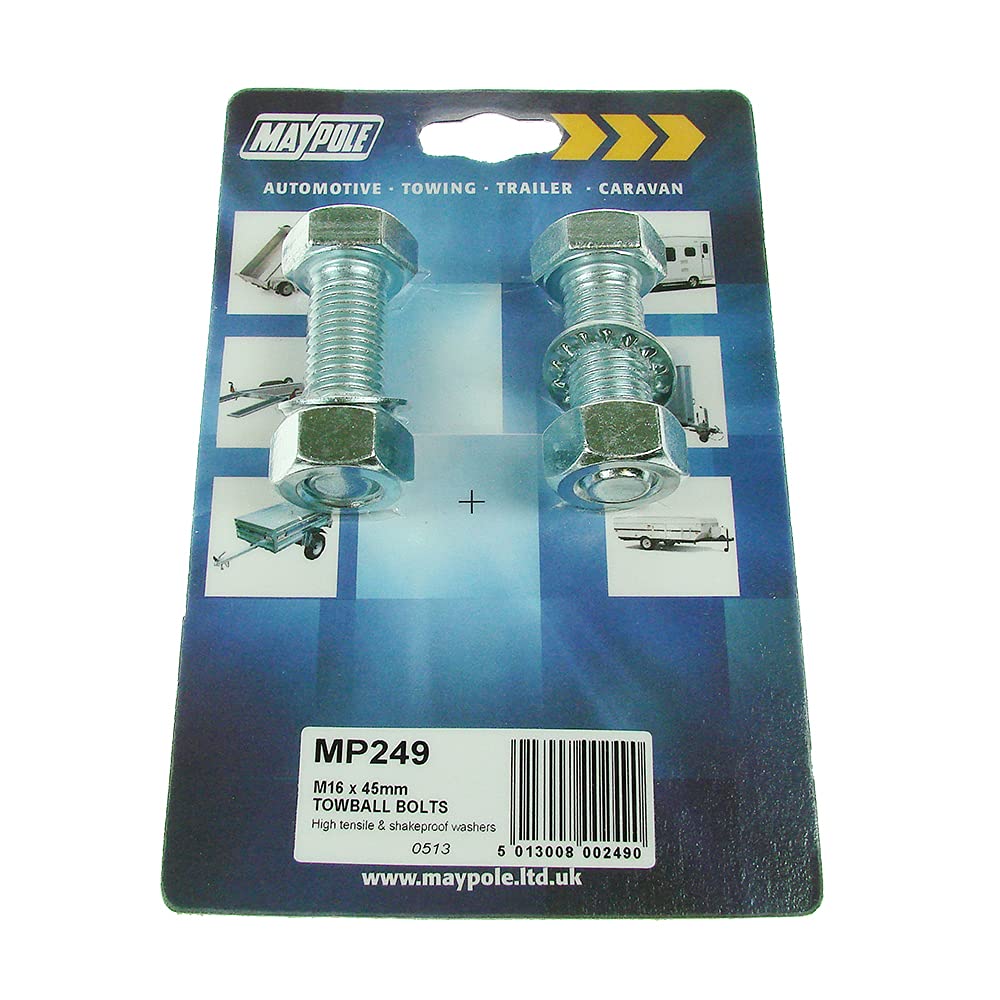 Maypole MP249 Tow Ball Bolts M16 x 45 mm - Chrome