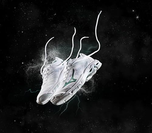 Mizuno womens Wave Lightning Z5 Indoor Court Shoe, White, 8.5 US
