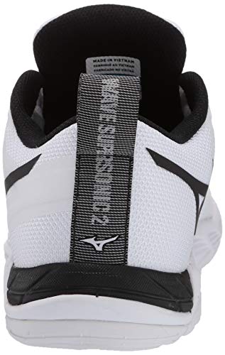 Mizuno womens Wave Supersonic 2 Volleyball Shoe, White/Black, 7.5 US