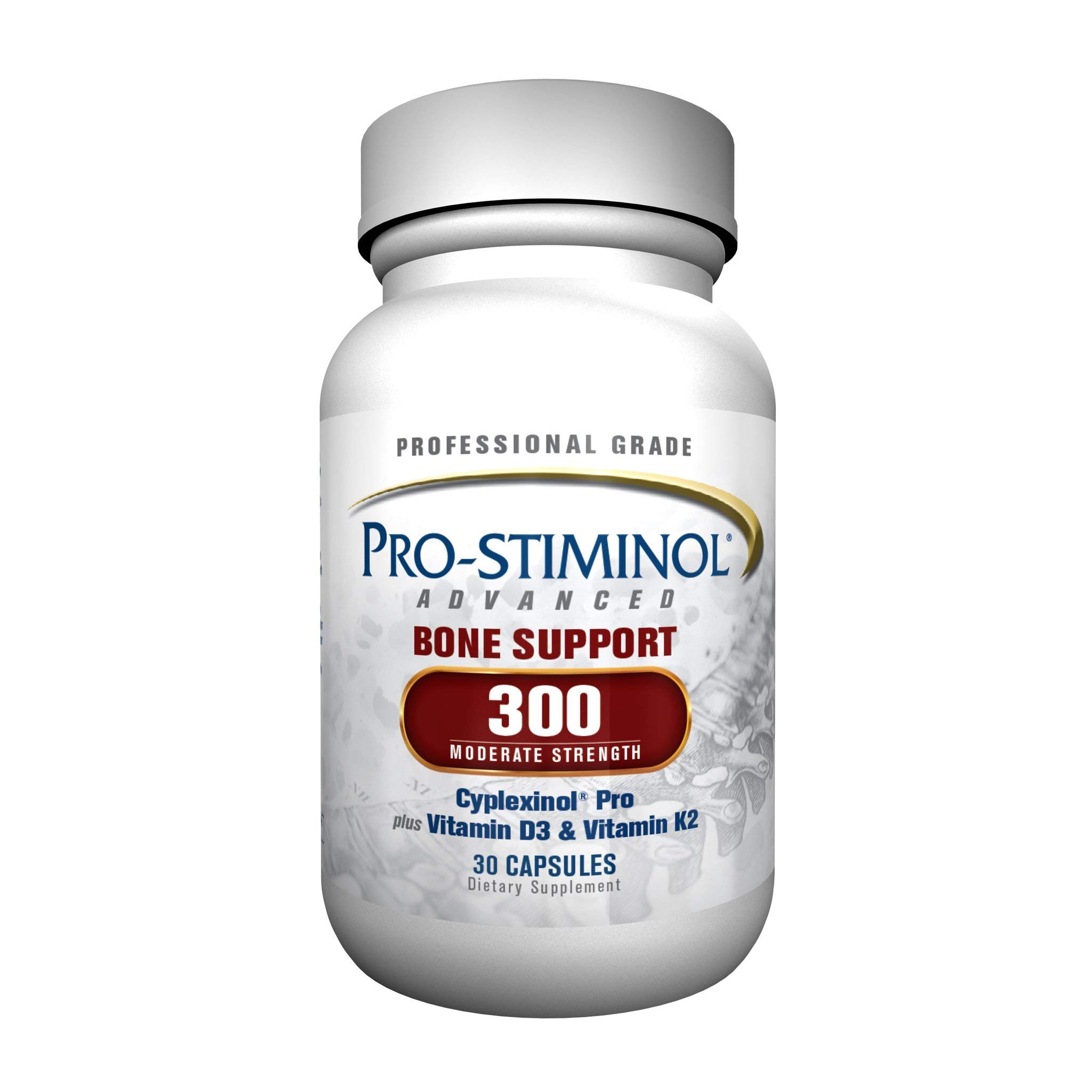 Pro-Stiminol Advanced 300 mg (30 Capsules), Moderate Bone Strength Supplement, Cyplexinol Pro Special Formula to Support a Healthy Bone Tissue, with Vitamins D3 and K2