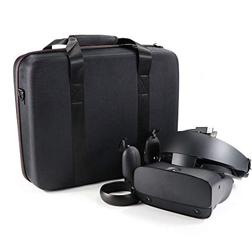 Portable Hard Carrying case for Oculus Rift S PC-Powered VR Gaming Headset and Controllers Protective Storage Box with Accessories(Black)