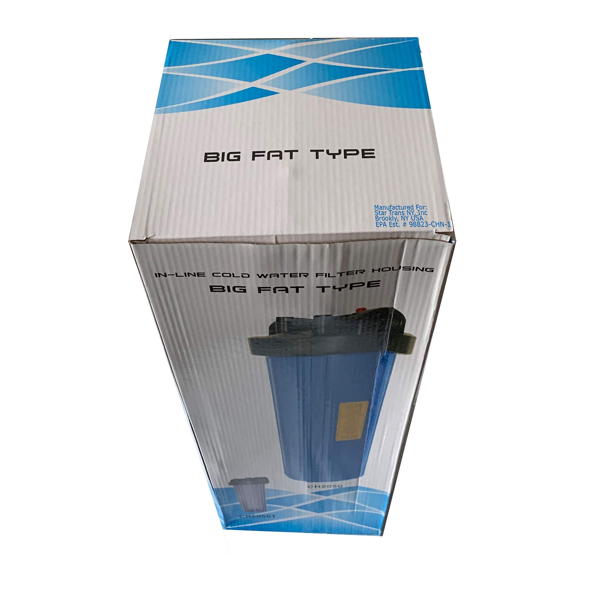 Whole House Water Filter System, Transparent 20 x 4.5" Housing, Presser Relief Button, 1” Inlet/Outlet Brass Port & 5 Mic Pleated Washable Sediment Cartridge Meets NSF Standards & Regulations (20”)