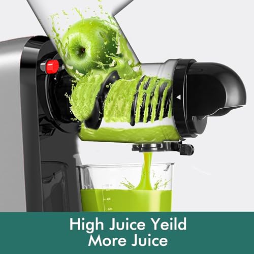 SiFENE Cold Press Juicer Machine, Wide Feed Chute, High Yield, Better Flavor, Easy to Clean Juice Extractor Maker for Whole Fruit & Vegetable, BPA-Free Celery Juicer with Quiet DC Motor