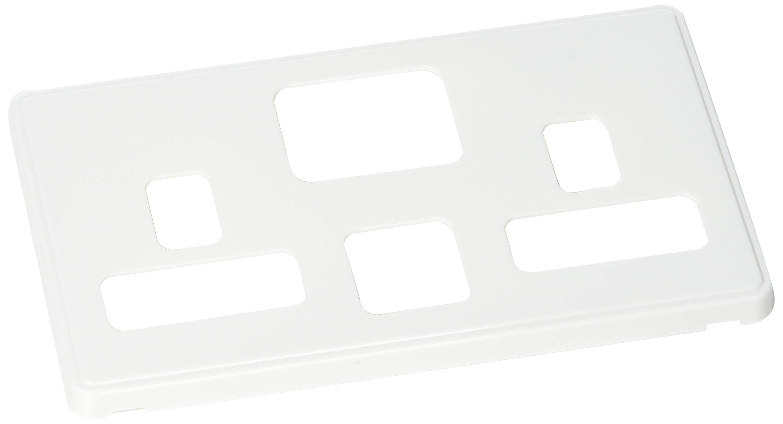 MK Dimensions 2 Gang 13A USB Switch Socket White Synthetic Finish Frontplate