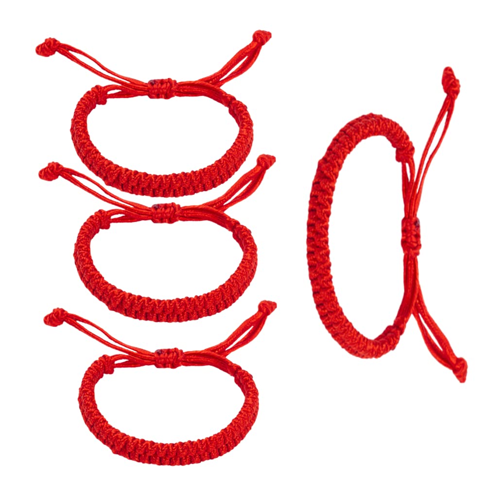 Summer Red String Bracelet for Women Men Adjustable Braided Knot Kabbalah Bracelet Amulet for Protection Good Luck Friendship-4