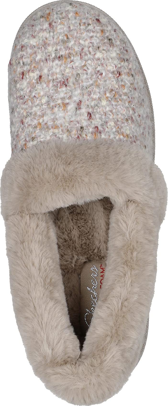Skechers Women's Cozy Campfire-Lazy Sundaze Slipper, Taupe Multi, 7.5