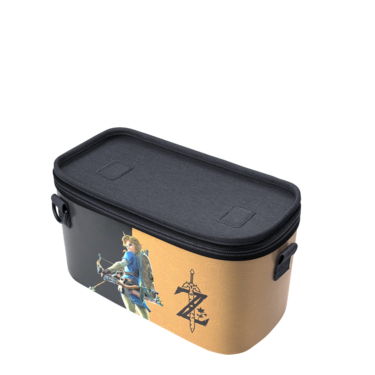 PDP Gaming Officially Licensed Switch Pull-N-Go Travel Case - Zelda Breath of the WIld - Semi-Hardshell Protection - Protective PU Leather - Holds 14 Games - Works with Switch OLED & Lite