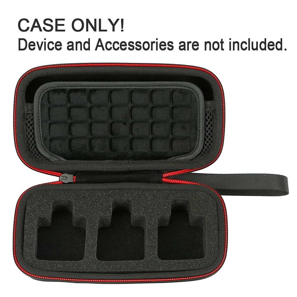 RAIACE Hard Travel Carrying Case for RODE GO II/GO 2 Dual Channel Compact Digital Microphone System-Black(Black Lining)