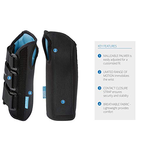 Ossur Formfit Wrist Brace for Treatment of Tendonitis, Carpel Tunnel, Post Cast Healing and Soft Tissue Injuries | Wrist Immobilization, Breathable Material, Custom Fit | 8" Version (Left, Small)