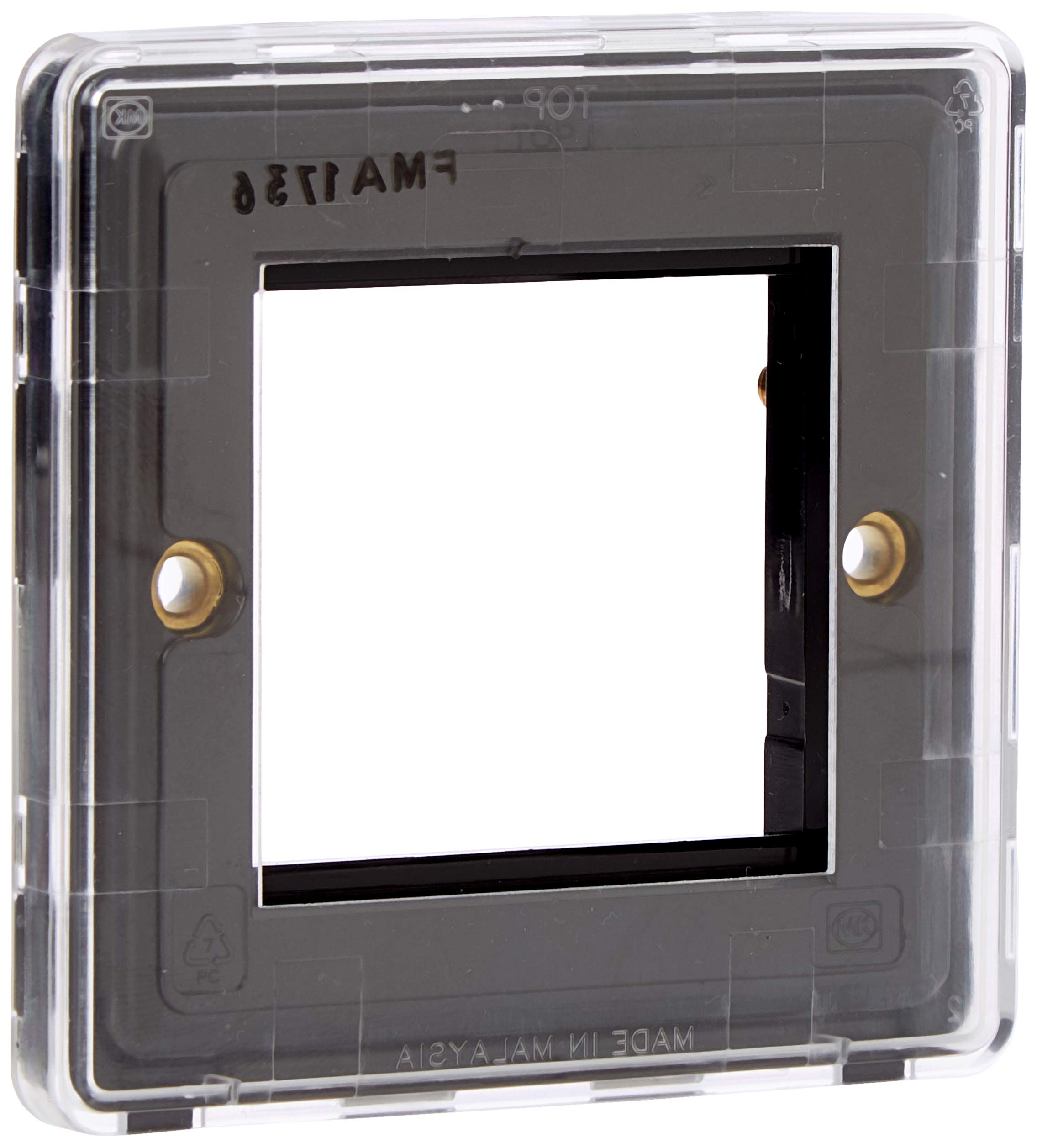 MK Electric Dimensions 2 Module Euro Frame Frontplate, Black