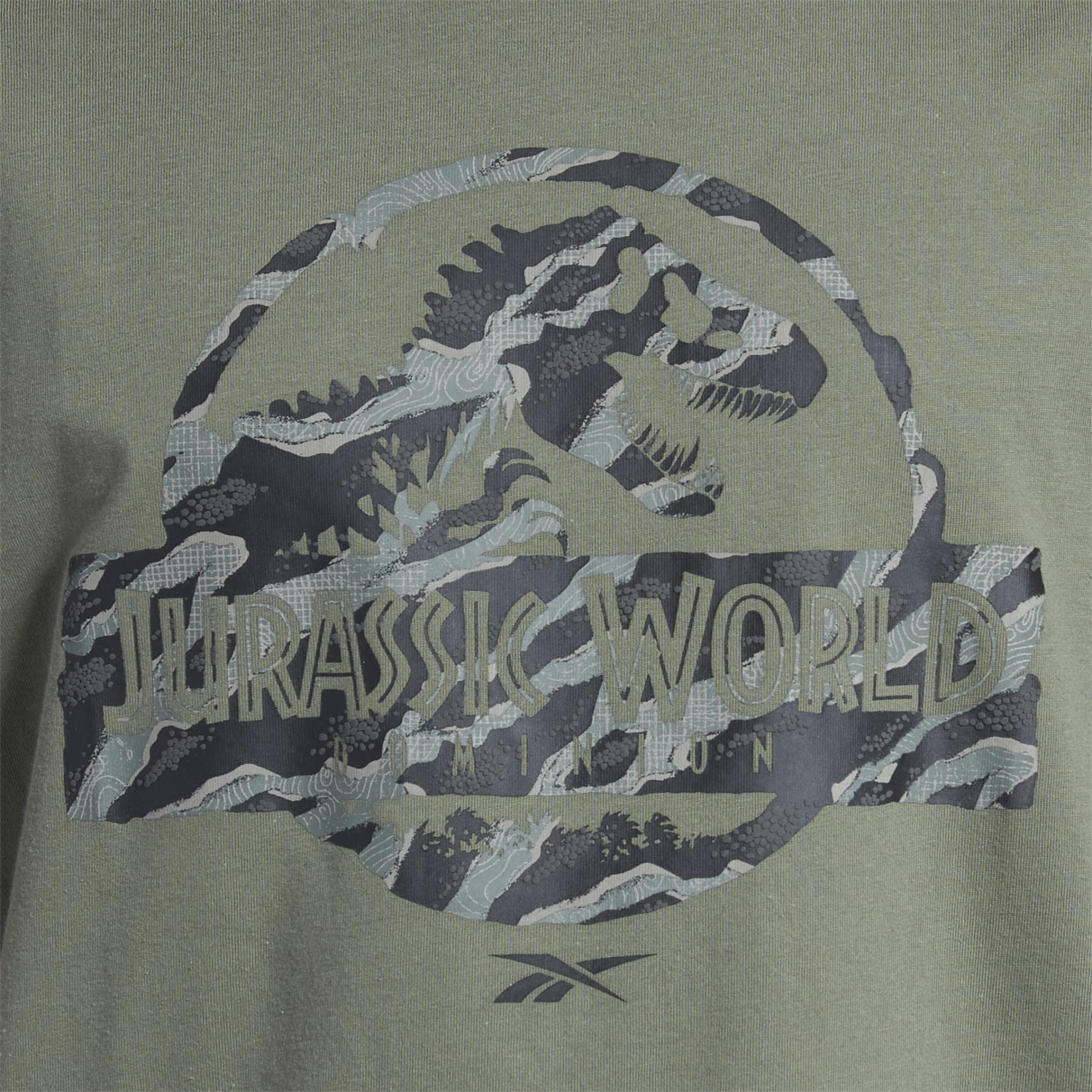 Reebok Men's Standard Graphic Tee, Jurassic World/White, Medium