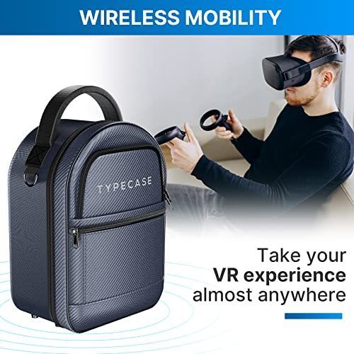 typecase Carrying Case for Oculus Quest 2, Elite Strap & Quest 2 Accessories - Holds Controllers, Battery Packs, Link Cables & Face Covers - Protective Travel Case Compatible with Meta Quest 2 (Blue)