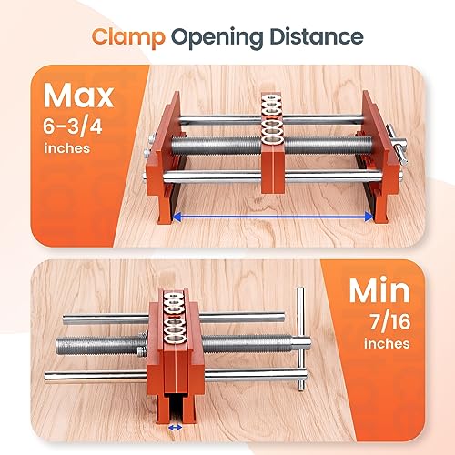 Neitra Self Centering Doweling Jig - 6 Drill Guides for Straight Holes, Adjustable Width Up to 6.75", All Metal Drilling Hole Kit for Wood Dowel Jig, Professional Woodworking Joints Tool
