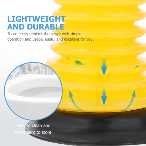 VILLCASE Mini Sink Plunger with Ergonomic Handle, Kitchen Drain Plunger, 4.2 x 4.2 x 7, Suction Power to Unclog Slow Sinks, Drains, Tubs, Showers, Yellow 2- pack
