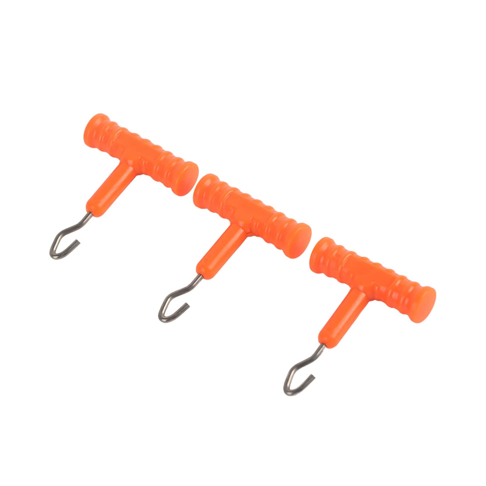 Vakitar 3pcs Knot Puller Fishing Baiting Rig Tool Accessory for Outdoor(Orange)