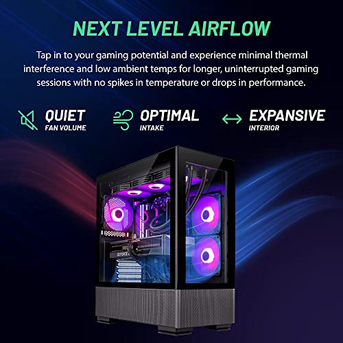 Skytech Gaming Azure Gaming PC Desktop β Intel Core i9 13900K 3.0 GHz, NVIDIA RTX 4090, 2TB NVME Gen4 SSD, 64GB DDR5 RAM RGB, 1000W Gold PCIE 5.0 PSU, 360mm AIO, 11AC Wi-Fi, Windows 11 Home 64-bit