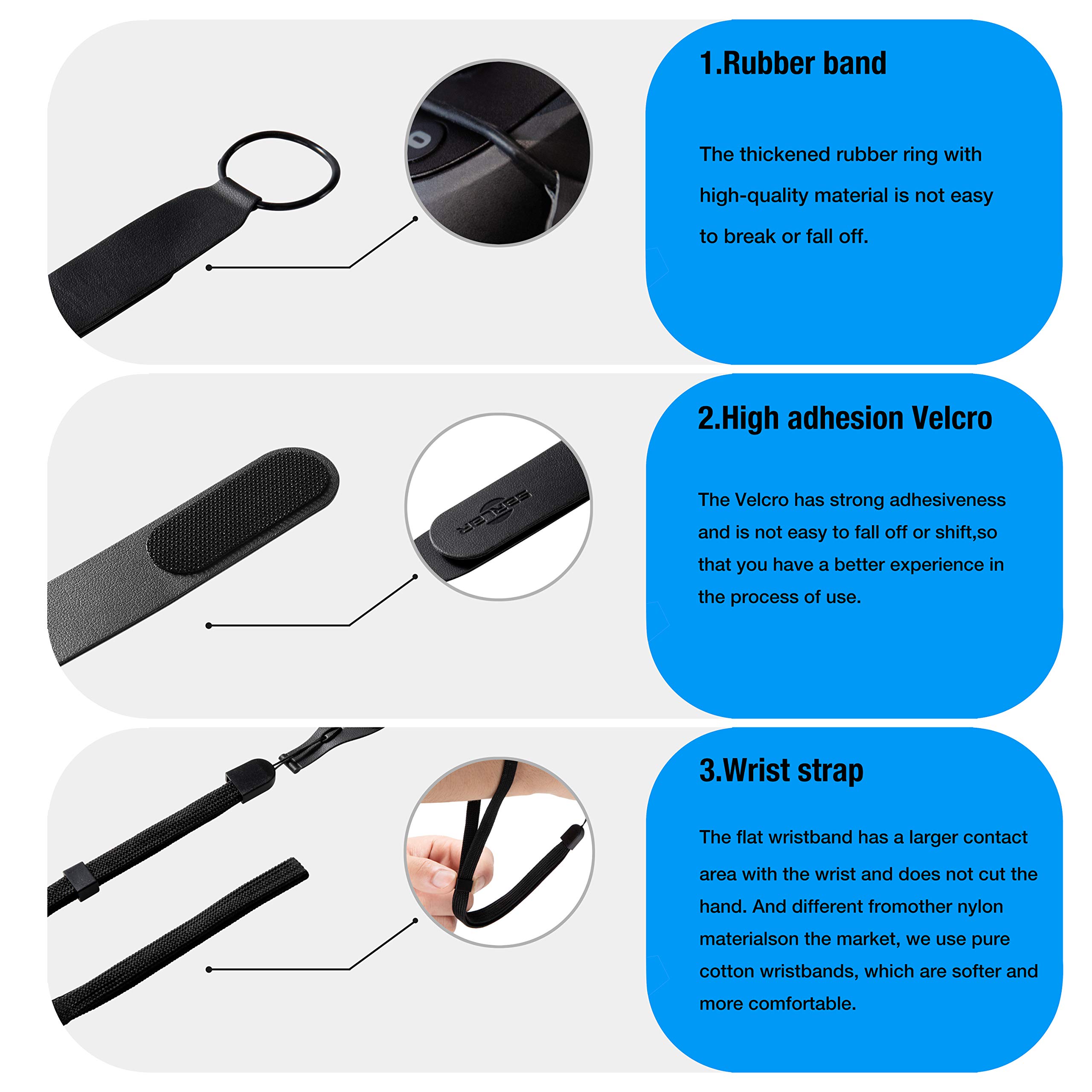 SARLAR [Newer Version] Knuckle Strap for Oculus Quest/Oculus Rift S Touch Controller Grip Wrist Strap Accessories, Comes with premium accessories