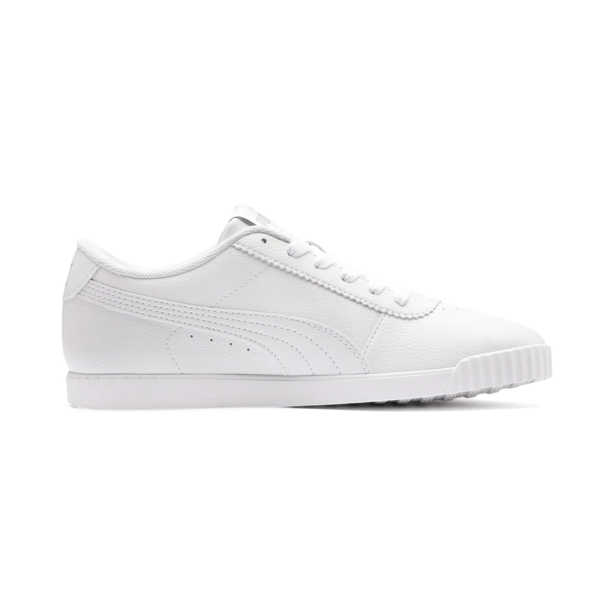 PUMA Women's Carina Slim SL Sneakers, White White, 7.5