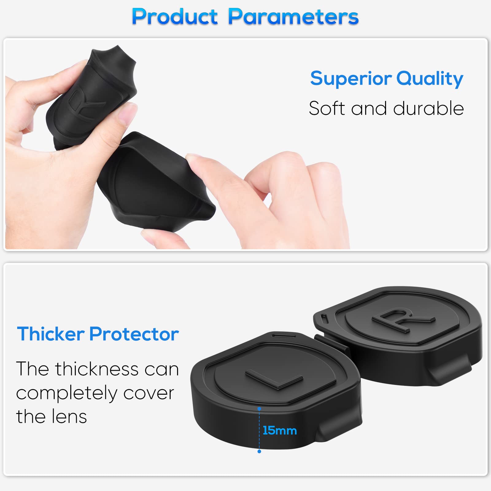 Silicone Lens Protector for PSVR2, YUANHOT One-Piece PS5 Dust Protective Cover for PlayStation VR Glasses Lens Protection Accessories, Dust-Proof Anti-Scratch Lens Cap for PSVR2