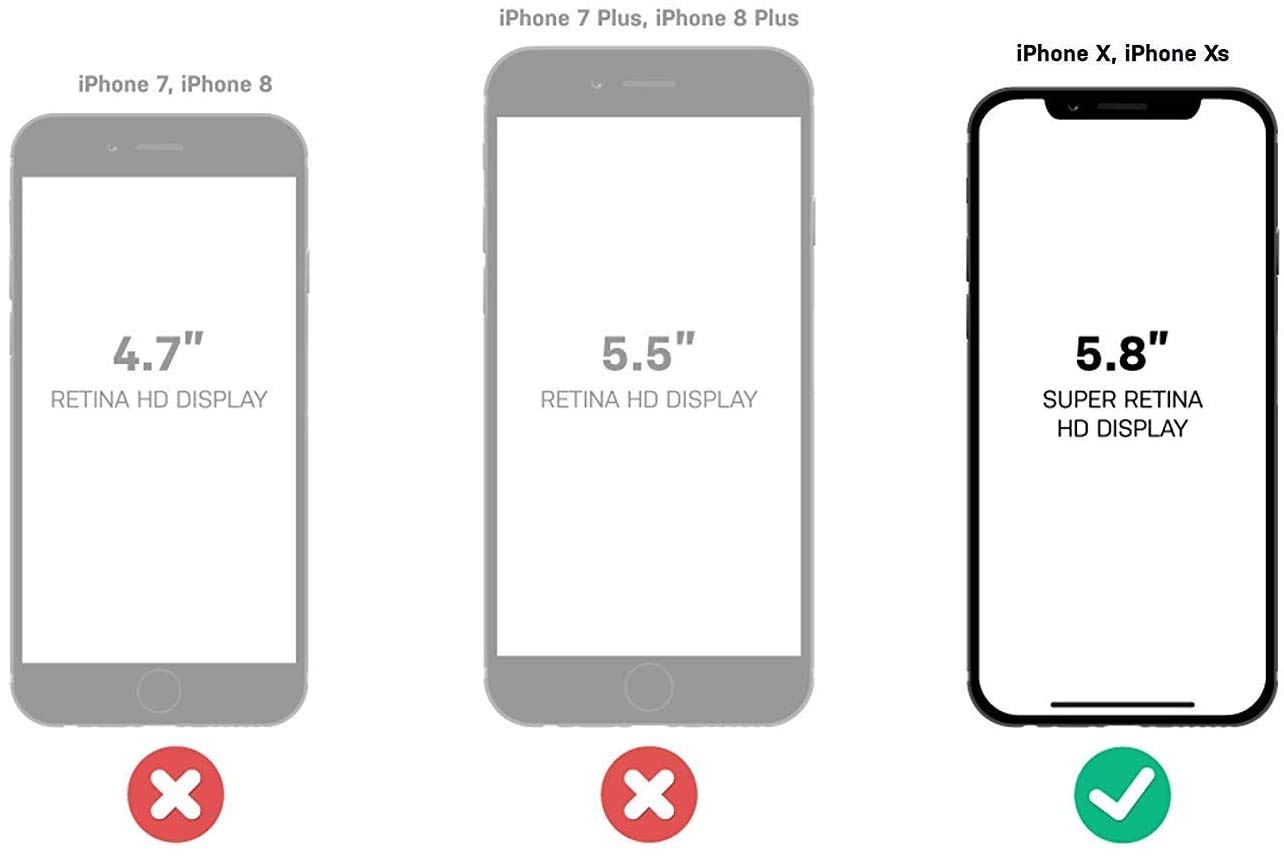 OtterBox Symmetry Series Slim Case for iPhone X & iPhone Xs with Screen Protector and Cleaning Cloth - Eco-Friendly Packaging - Fine Port (Cordovan/Slate Grey)