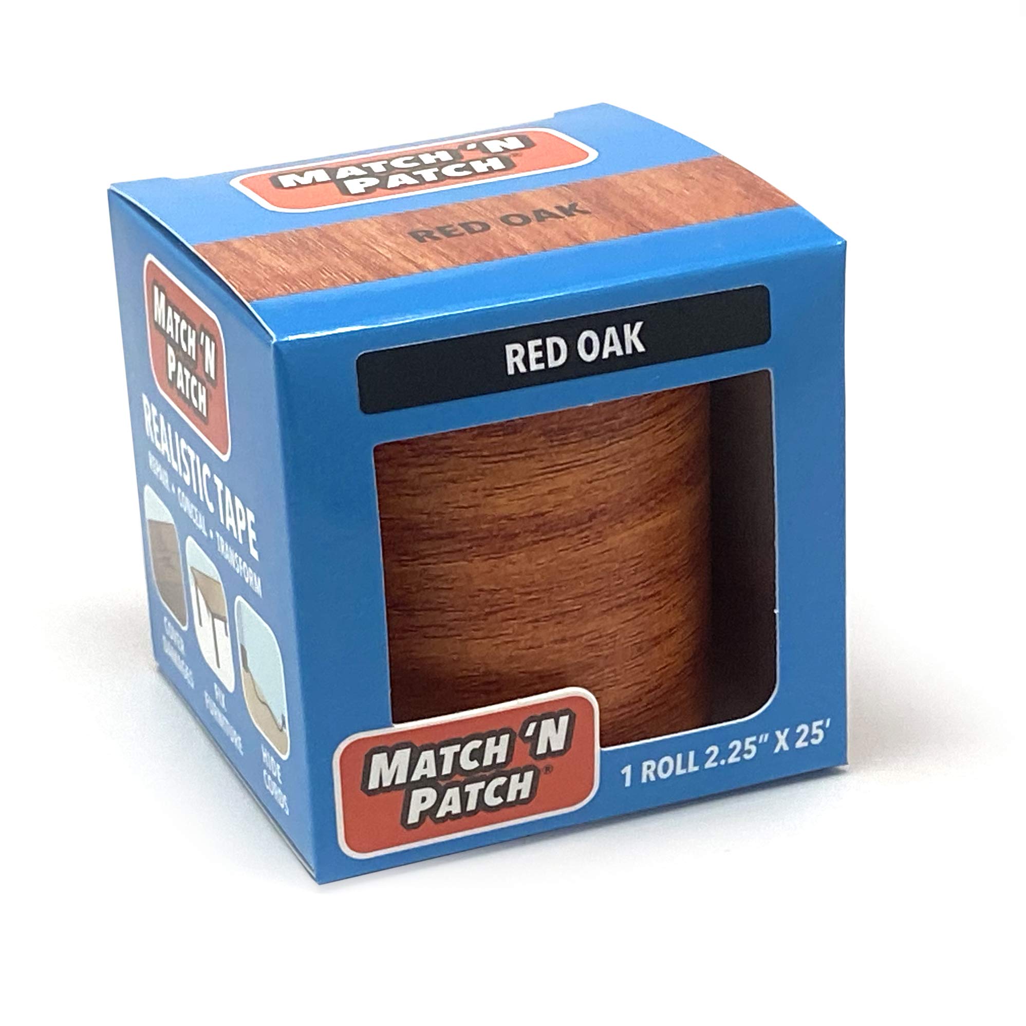 MATCH 'N PATCH Realistic Wood Grain Repair Tape, Red Oak (2019 Version)