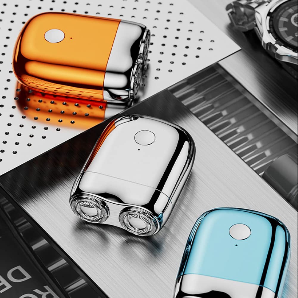Waterproof Portable USB Men's Shaver - VALINK Double Head 3D Floating Rotary USB rechargeable Cordless Electric Razors Wet and Dry Use