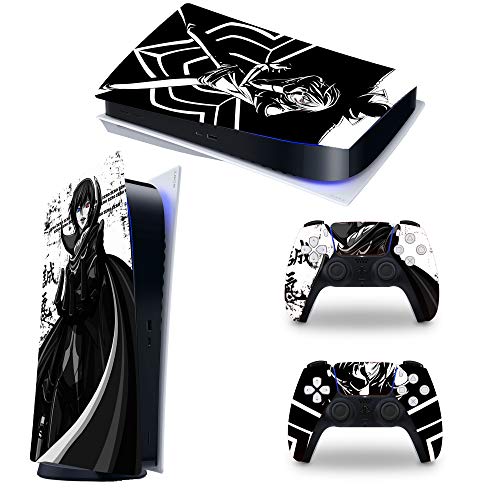 Playstation 5 Digital Edition Skin Set โ Code Geass - HD Printing Vinyl Skin Cover Protective for PS5 Digital Edition Console and 2 PS5 Digital Edition Controller