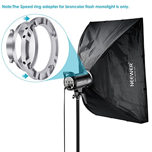 Neewer Softbox Speed Ring Adapter for Bowens Monolight Flash and Soft Box - Aluminum Alloy, 3.8 inches/9.6 Centimeters Inner Diameter and 5.9 inches/ 15 Centimeters Outer Diameter