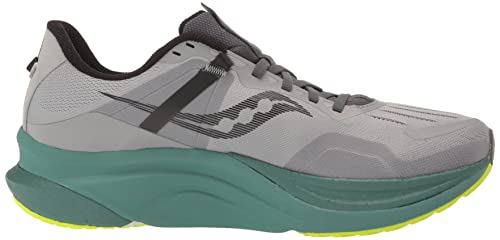 Saucony Men's Tempus Running Shoe Sneaker, Fossil/Moss, 7.5