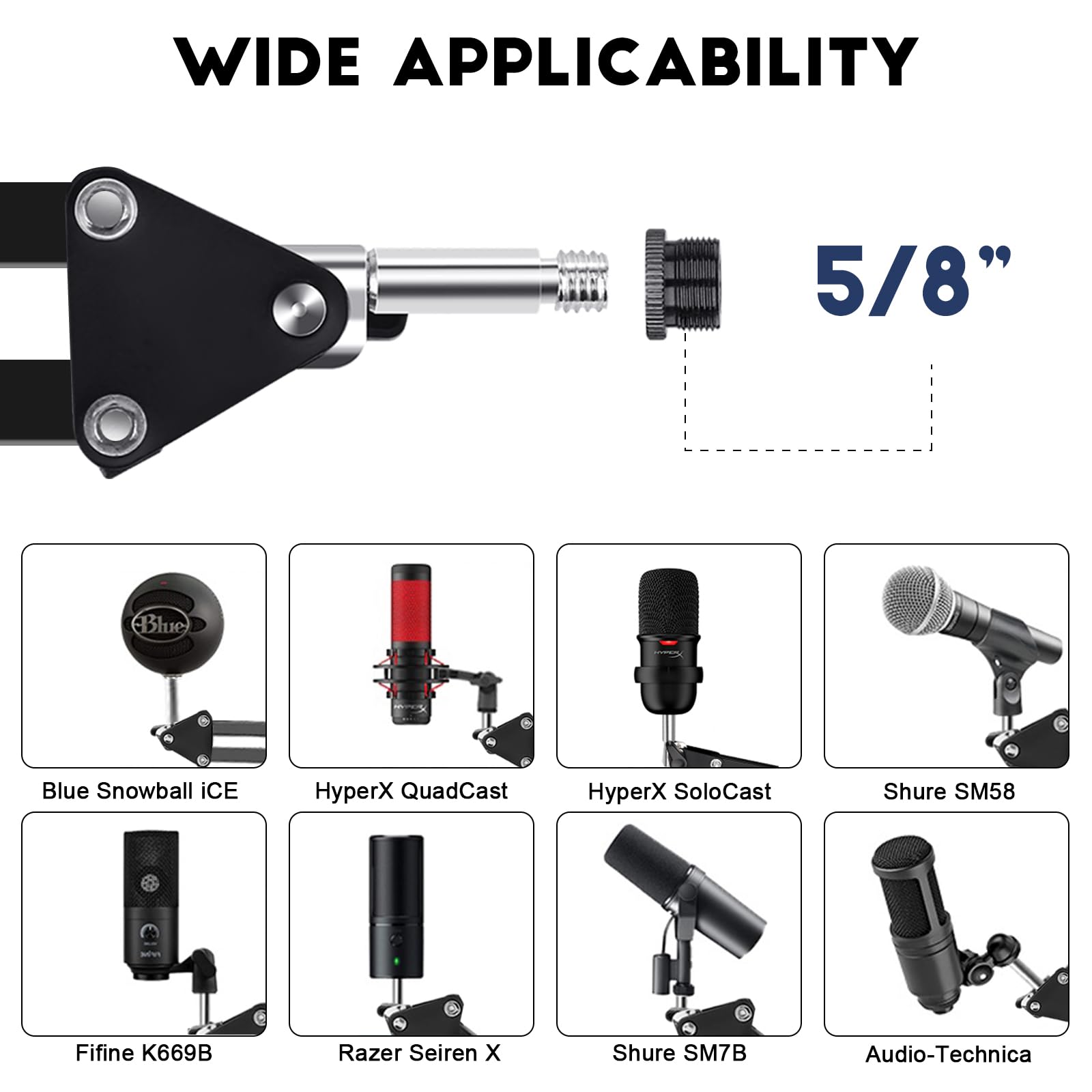 Microphone Arm Stand,Aokeo AK-35 Microphone Desk Stand-Microphone Suspension Boom Scissor Arm Stand For Blue Yeti,Blue Snowball iCE,QuadCast,Elgato