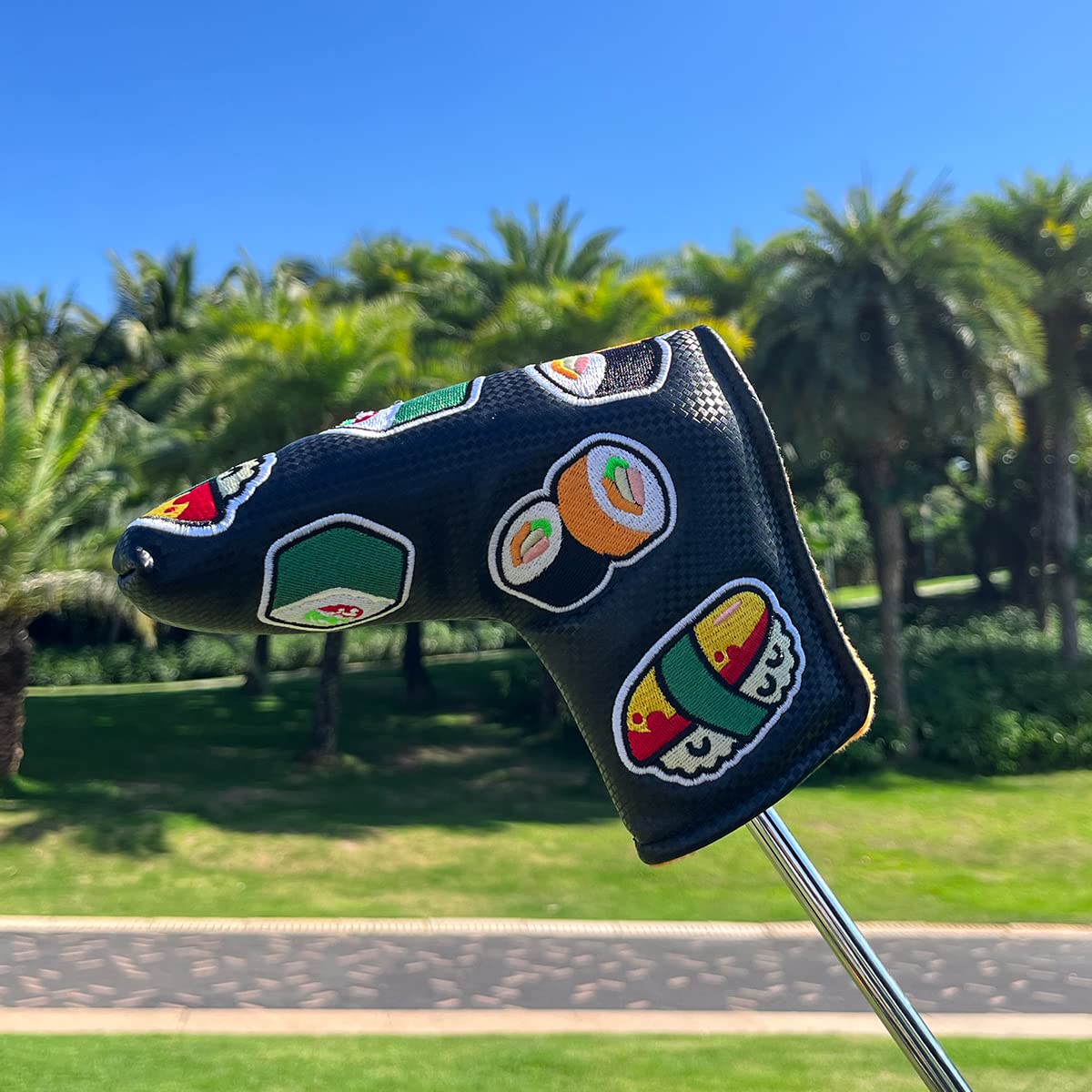 Sushi Golf Club Head Covers 3 Wood Headcover Set+Mallet Putter Cover+Blade Putter Cover+Golf Iron Cover
