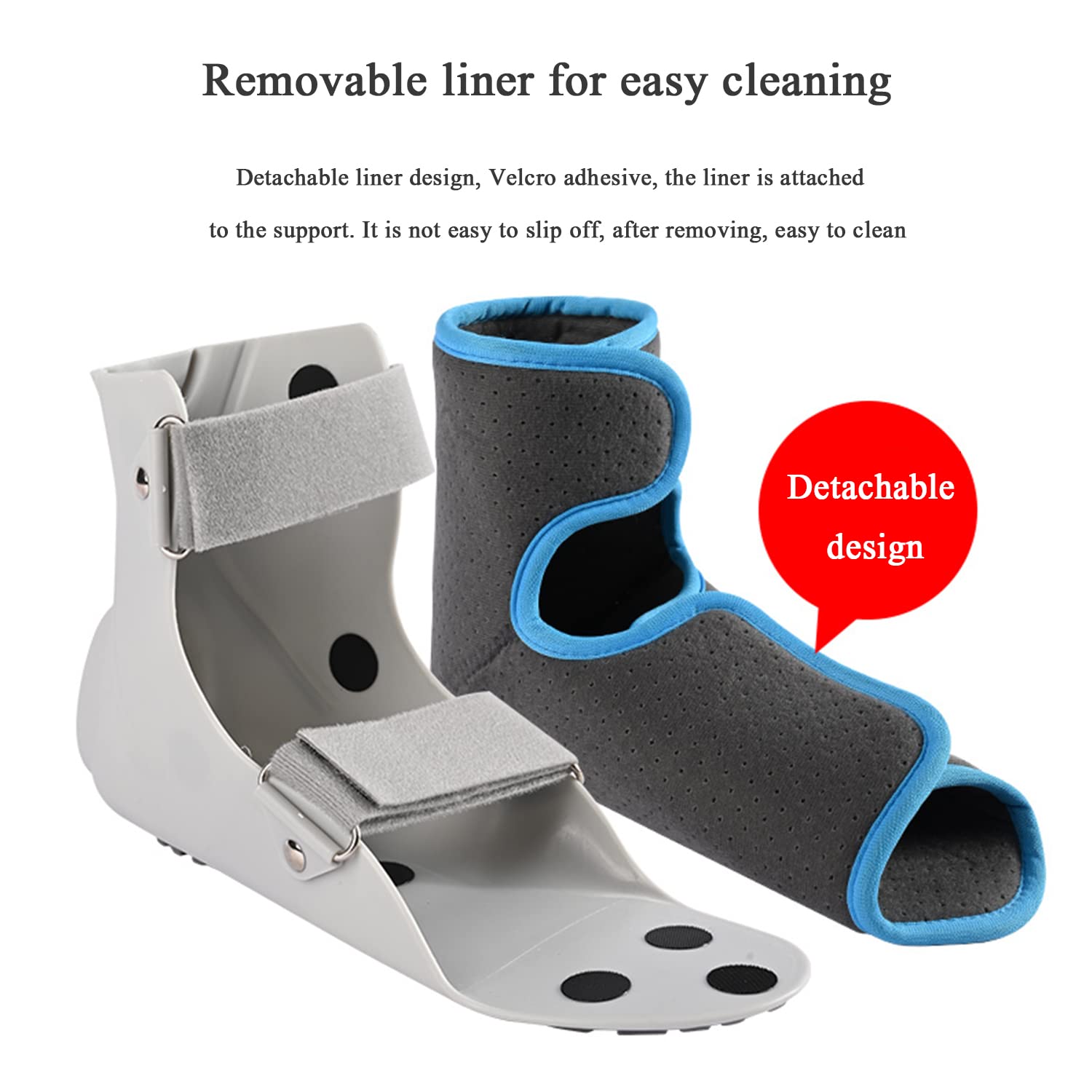 Short Walker Fracture Boot, Ankle Brace Post-Operative Fixation Shoe for Fracture Recovery, Protection and Healing After Foot Or Ankle Injuries,Right,M