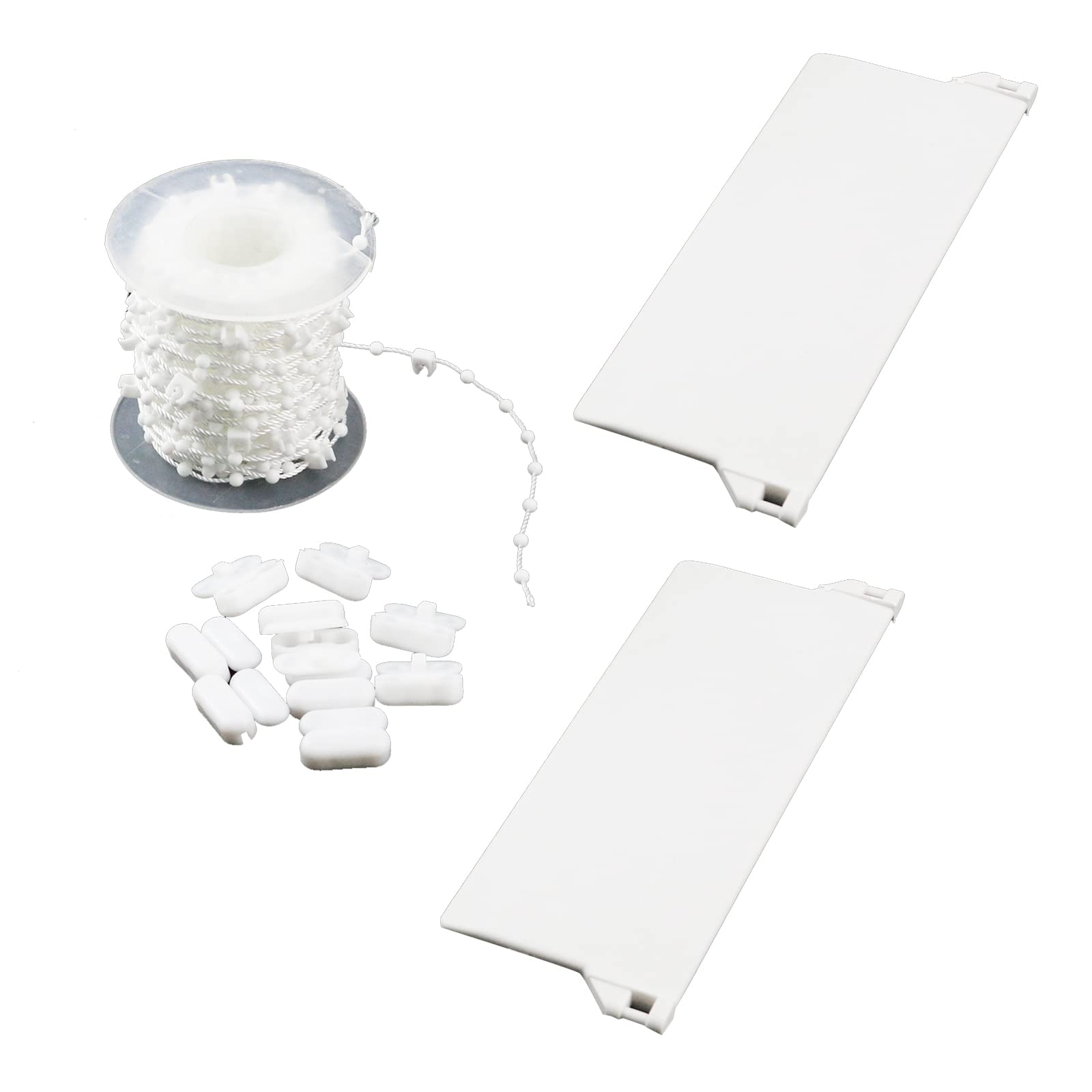 Meprotal 2pcs Vertical Blind Bottom Weights Repair Kits, 125mm Vertical Blind Top Hangers with 10m Blind Bead Chain & 10pcs Connector Replacement Vertical Blind Accessories