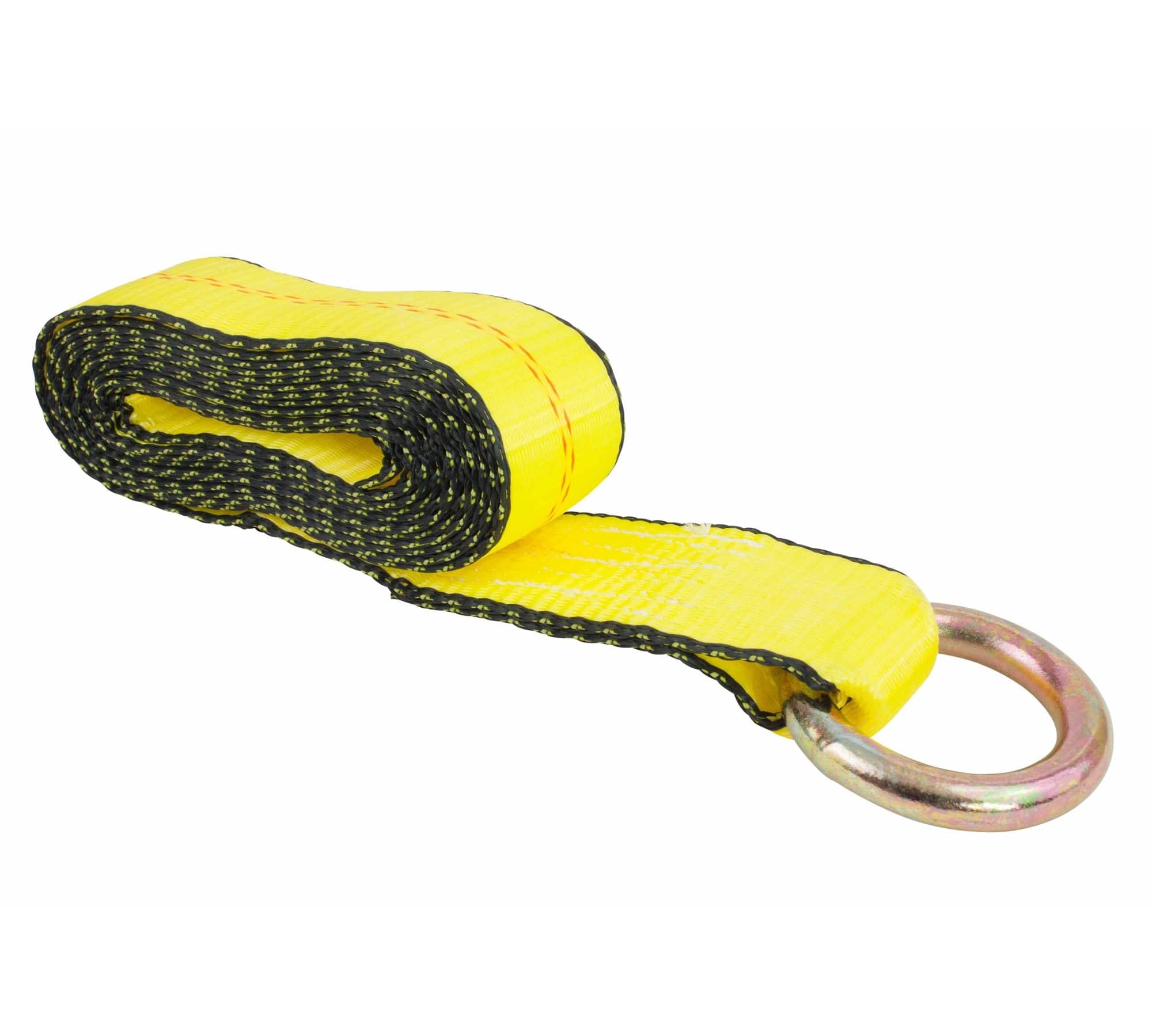 Mytee Products 4 Pack 2" x12' Car Tie Down Straps for Trailer with Chain Extension - 3333 Lbs WLL Lasso Style Tire Straps for Car Trailer with Ratchets - Vehicle Tie Down Wheel Strap for Hauling Cars