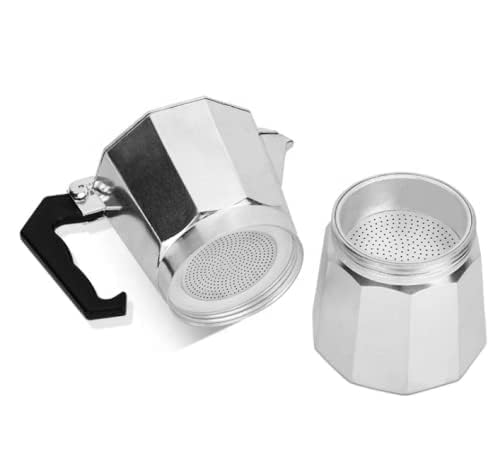Stovetop Espresso and Coffee Maker, 6 Cup Moka Pot for Classic Italian Espresso, Aluminium Maker Home Camping, Silver