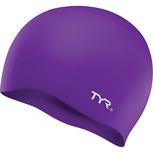 Stealth-X Wrinkle-Free Silicone Adult Racing Swim Cap, Lavender, one Size