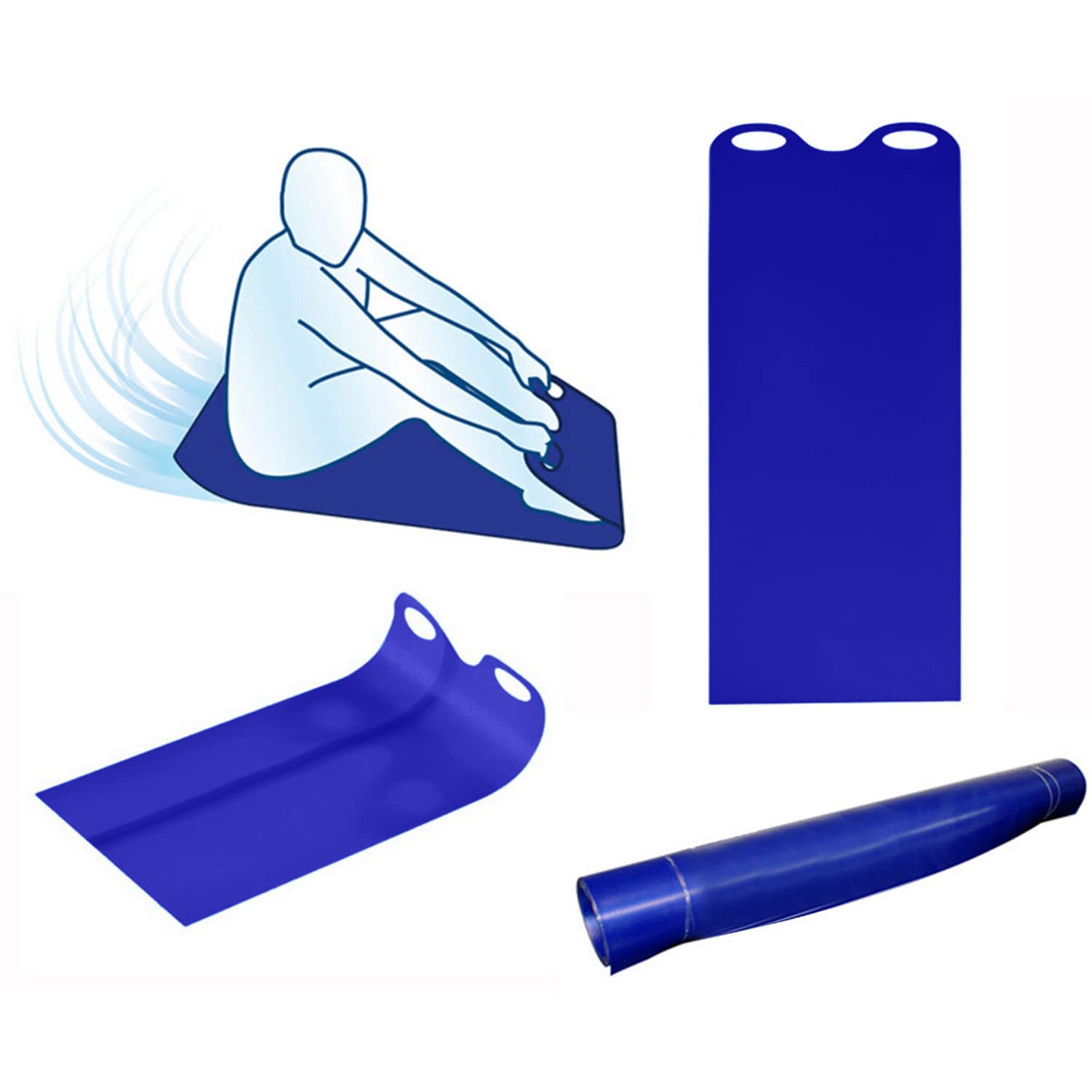 Snow Sled Flying Carpet, Roll Up Snow Slider with Handle for Kids and Adults, Portable Ski Flying Blanket Flexible Grass Skiing Carpet