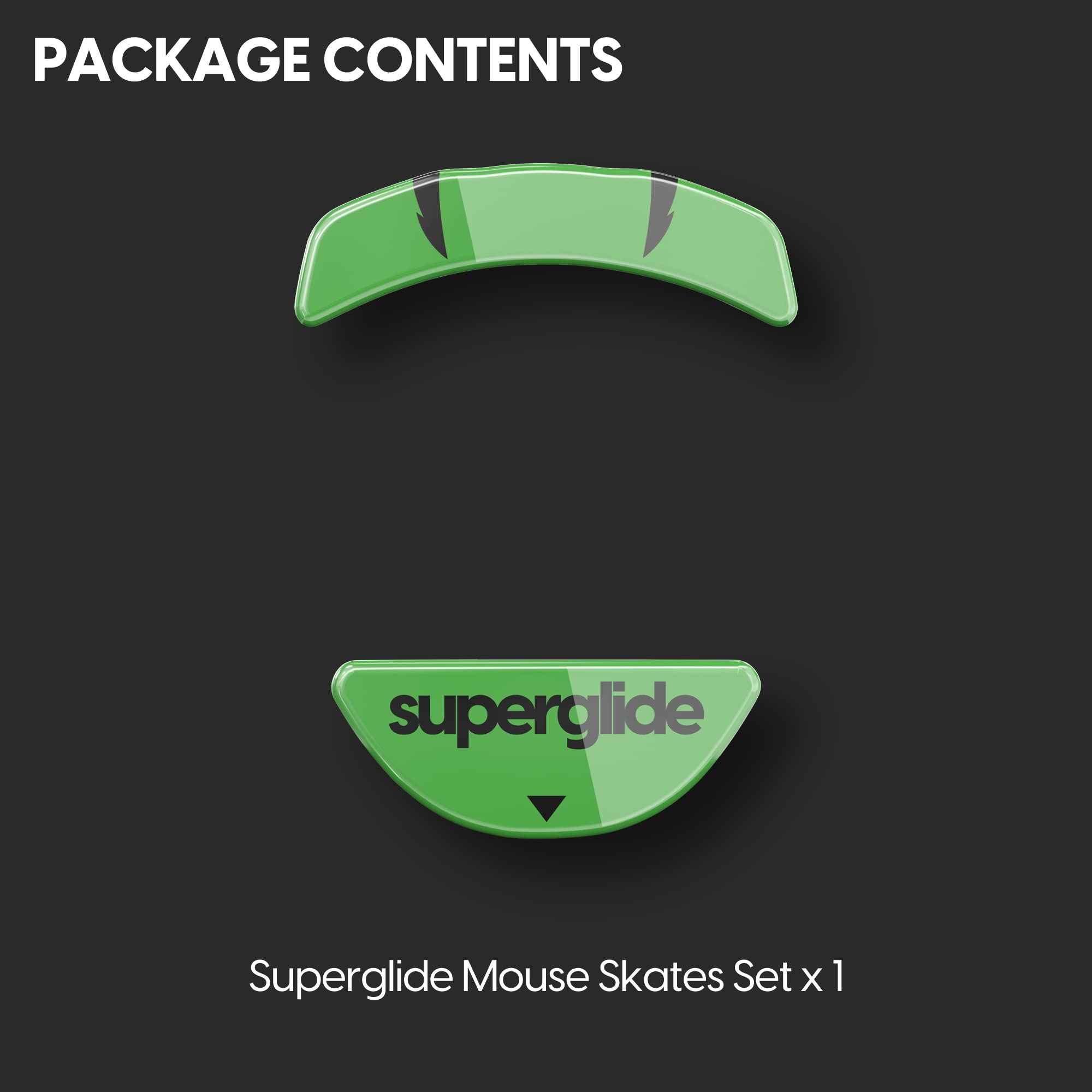 Superglide - Fastest and Smoothest Mouse Feet/Skates Made with Ultra Strong Flawless Glass Super Fast Smooth and Durable Sole for Razer Orochi V2 [Green]