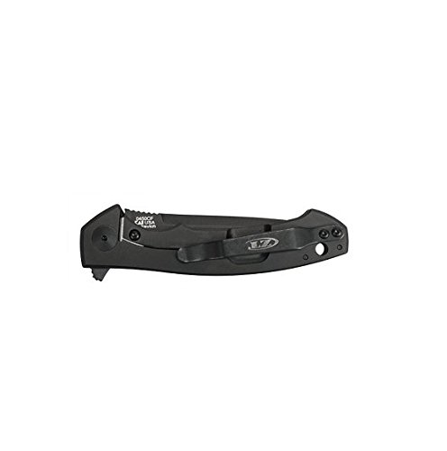 Zero Tolerance 0450CF; Folding Knife with 3.25” DLC-Coated S35VN Stainless Steel Blade, All-Black Carbon Fiber and Titanium Handle Scales, KVT Ball-Bearing Opening, Frame Lock, Pocketclip; 2.45 OZ.
