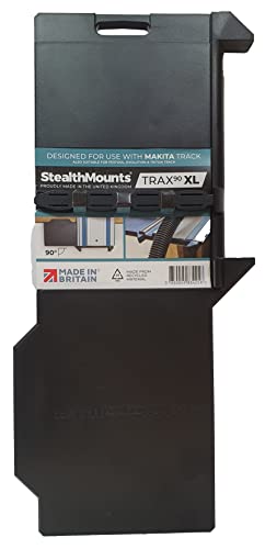 StealthMounts Trax90 XL Track Saw Square for Makita | 90° Right Angle Plunge Saw Guide Rail Angle Stop