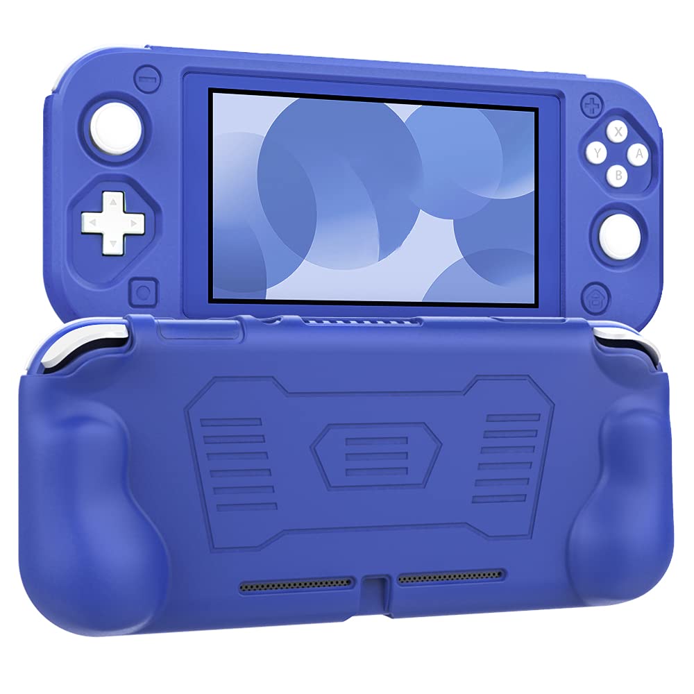 MoKo Grip Case Compatible with Switch Lite, Anti-Collision Non-Slip Shockproof Silicone Case Cover Shell Compatible with Switch Lite 2019 - Gray